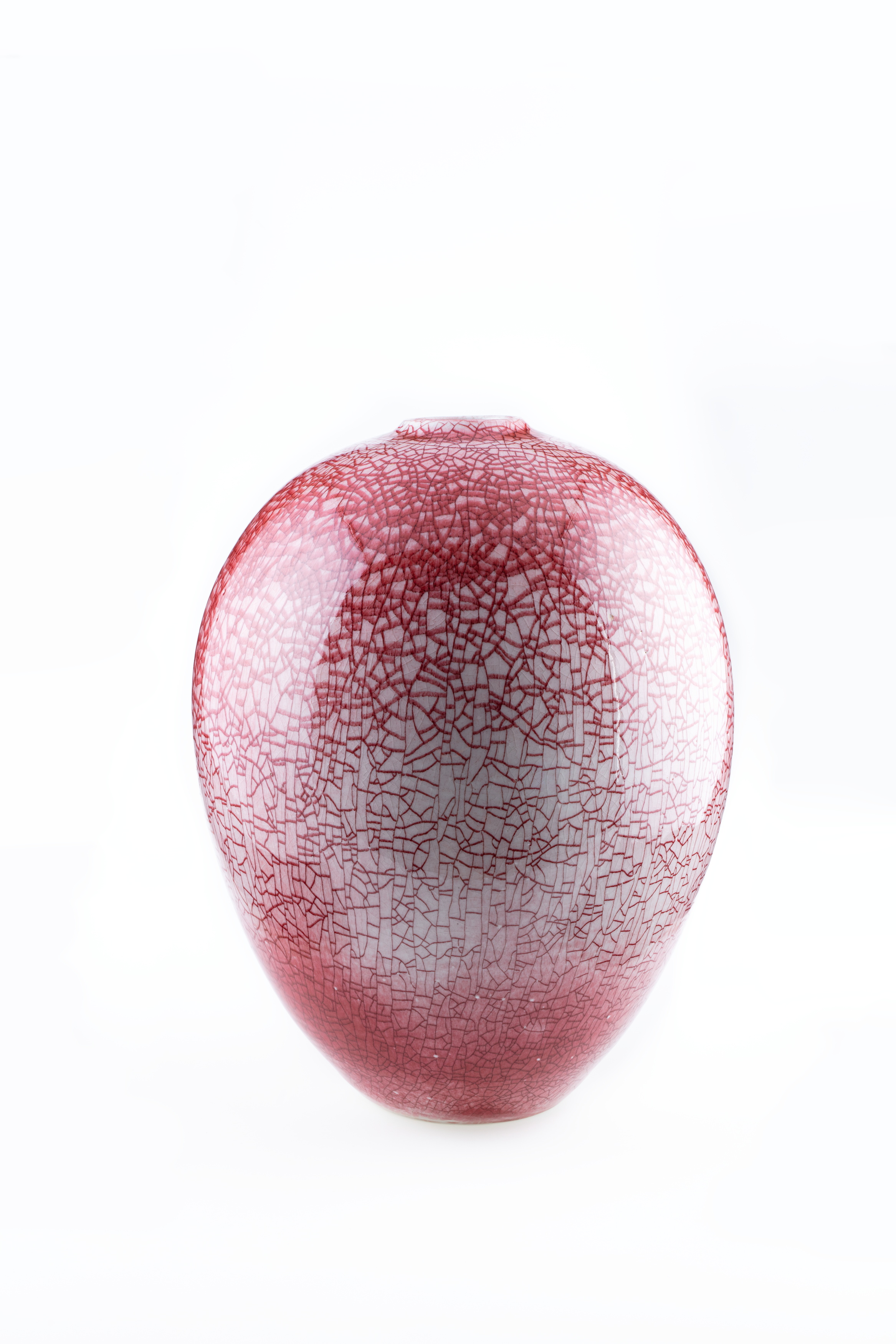 Vase, copper red glaze, porcelain, Col Levy – POWERHOUSE VOLUNTEERS